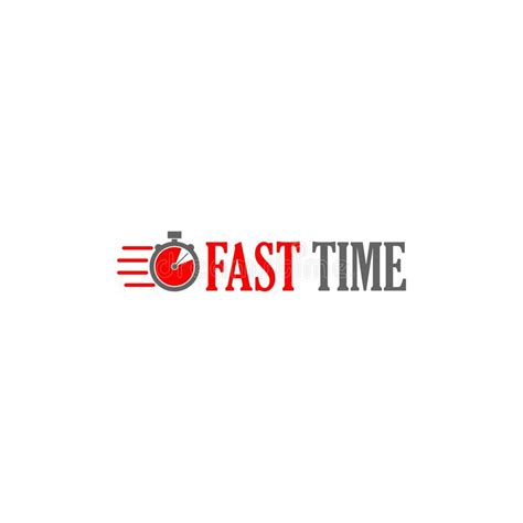 Fast Time Clock Time Logo Icon Isolated On White Background Stock