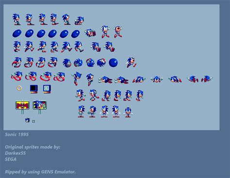 Sonic 1995 Hack Sprites Sheet By Sonicfansheet On Deviantart