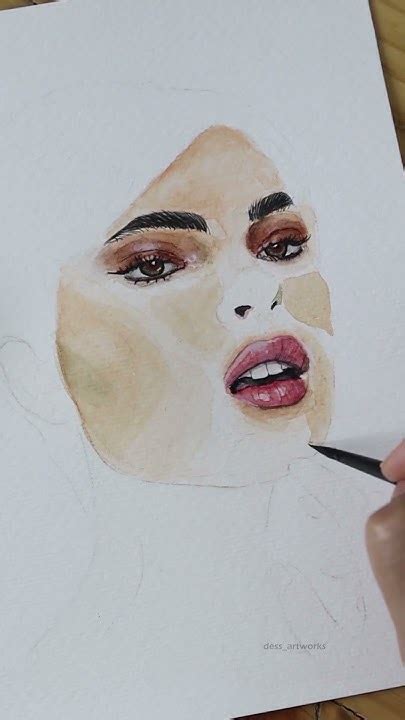 Watercolor Portrait Process Youtube