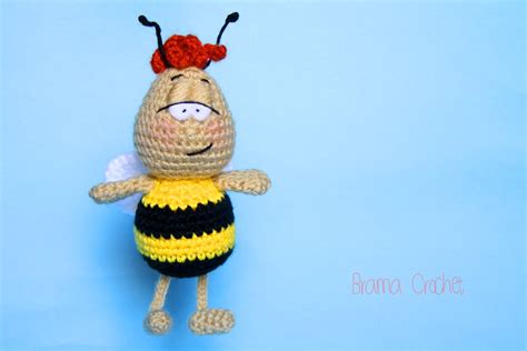 Willi The Bee Amigurumi Handmade Crochet Doll Kawaii Toy Etsy