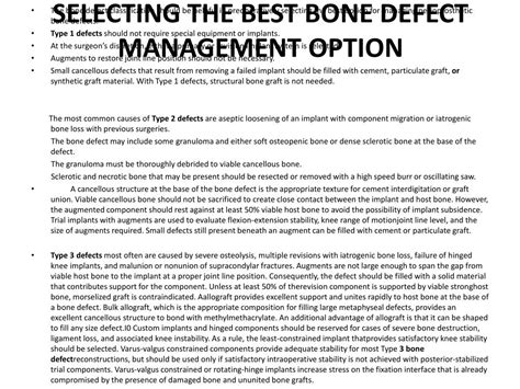 Ppt Rationale For A Bone Defect Classification A Bone Defect Classification Powerpoint