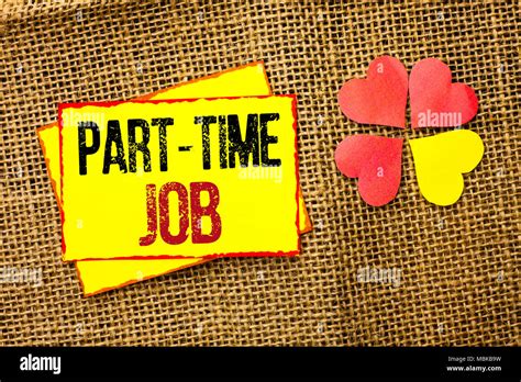 Word Writing Text Part Time Job Business Concept For Working A Few Hours Per Day Temporary Work