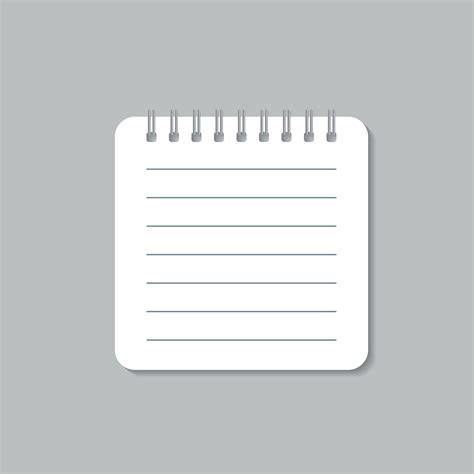 Realistic Template Notepad With Spiral Blank Cover Design School