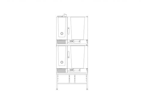 Free Double Upright Oven Cad Block Dwg Dxf Pdf Format Free Cads