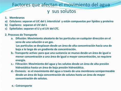 PPT Líquidos y Electrolitos Principios generales PowerPoint