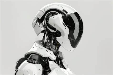 Close Up Of A Futuristic Robot Head Showcasing Advanced Artificial Intelligence Technology