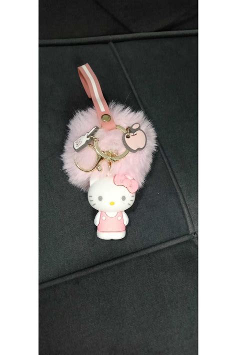 Gİzem Hellow Kİtty FİgÜrlÜ Pembe 3d Pomponlu Anahtarlik Fiyatı