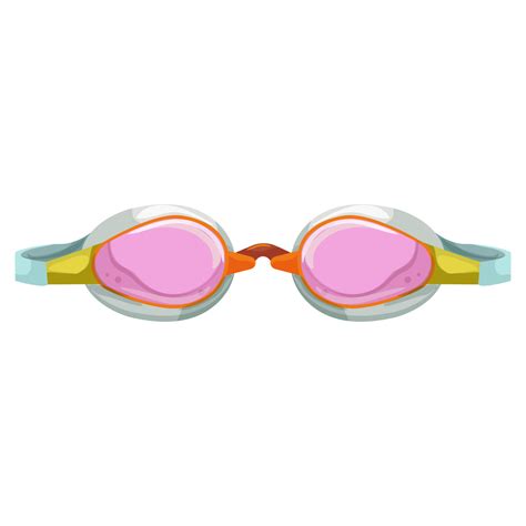 Underwater Pool Goggles Cartoon Vector Illustration 17415618 Vector Art