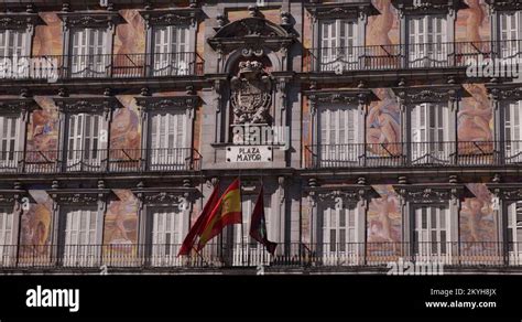 Plaza Mayor Main Square Famous Landmark Place Madrid Spanish National