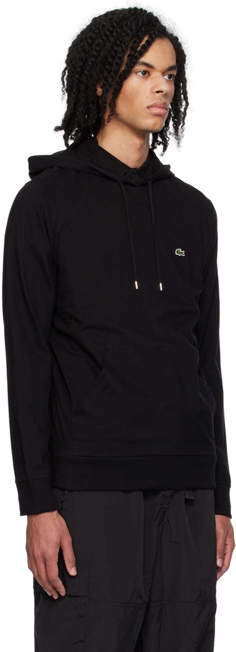 Lacoste Black Drawstring Hoodie Lacoste