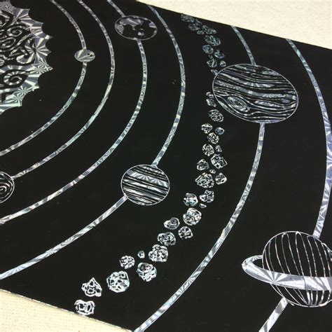 Scratch Board Solar System Scratch Board Cleverpatch Art And Craft Supplies
