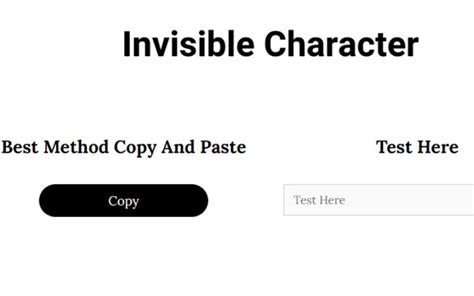 invisible character