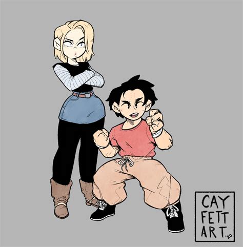 Krillin And 18 By Cayfettart On Newgrounds