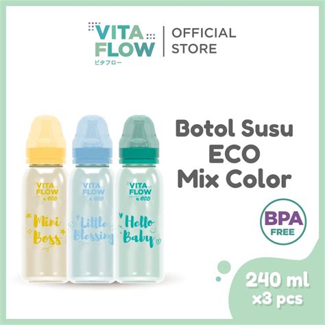 Jual Vitaflow Botol Susu Eco 240ml Mix Shopee Indonesia