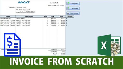 download your free excel invoice from scratch workbook here excel for