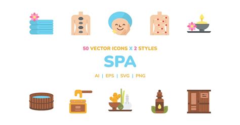 Spa Icon Pack Icons Ft Spa And Facial Envato
