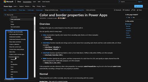 เอกสารประกอบ Powerapps การใช้ Ms Docs สำหรับฟังก์ชันการทำงานระดับ