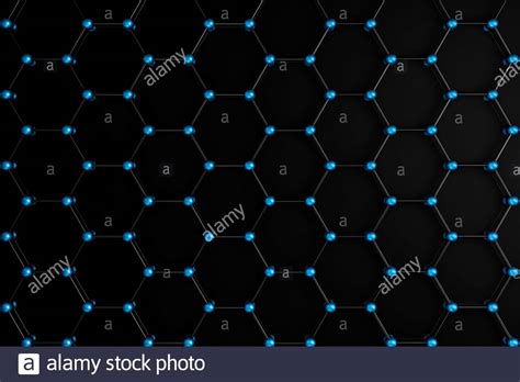 Graphene Molecular Grid Graphene Atomic Structure Concept Hexagonal Geometric Form