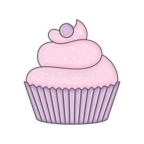 Isolated Colored Cupcake Sketch Icon Vector Stock Vector Illustration