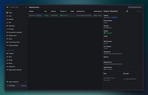 Deployment Triggerdev