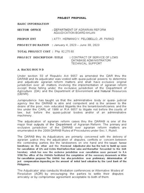 Project Proposal Pdf Jurisdiction Alternative Dispute Resolution