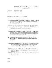 Assign1 Pdf EE 301 3 Assigned Due Electricity Magnetism And Fields