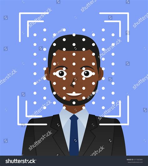 Biometrical Identification Facial Recognition System Concept Stock Vector Royalty Free