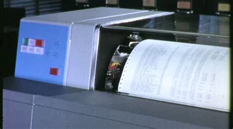 1960s Computer IBM Data Printout Graph P Stock Video Pond5