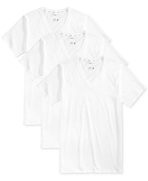 Jockey Mens 3 Pack Essential Fit Staycool V Neck Cotton Undershirts