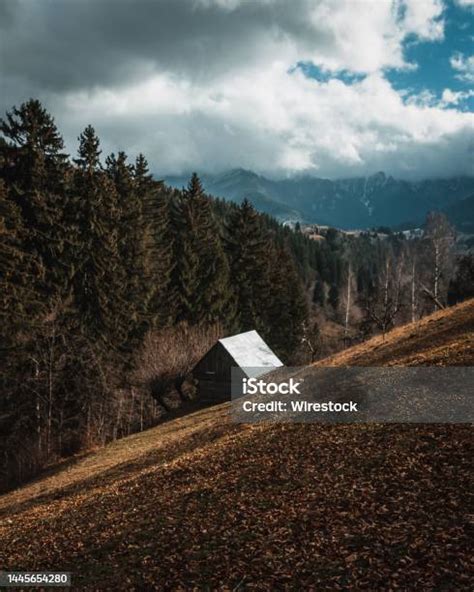 흐린 하늘 배경에 루마니아 밀기울의 산악 풍경의 아름 다운 풍경 0명에 대한 스톡 사진 및 기타 이미지 0명 경관 계절