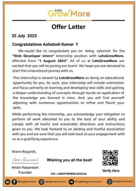 ashutosh kumar on linkedin internship internship2023 summerinternship letsgrowmore…