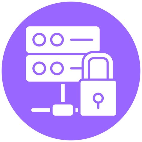 Vector Design Database Lock Vector Icon Style Vector Art At