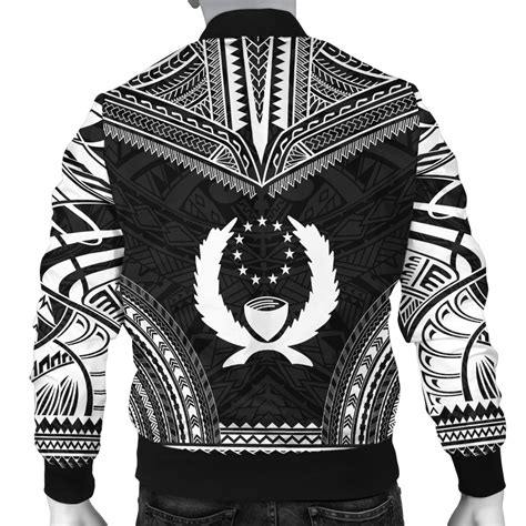 Pohnpei Polynesian Chief Bomber Jacket Black Version