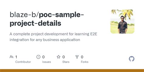 Github Blaze B Poc Sample Project Details A Complete Project