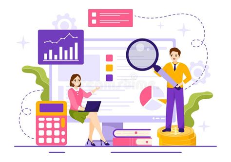 Market Research And Analysis Vector Illustration With Team Management And Analytics For Making