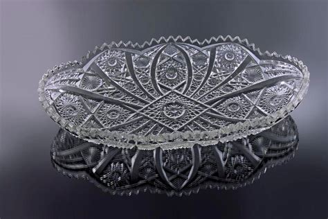 Eapg Imperial Glass Celery Dish Antique Daisy And Button Pattern
