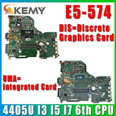 Original FOR ACER E5 574 Laptop Motherboard Mainboard DA0ZRWMB6G0