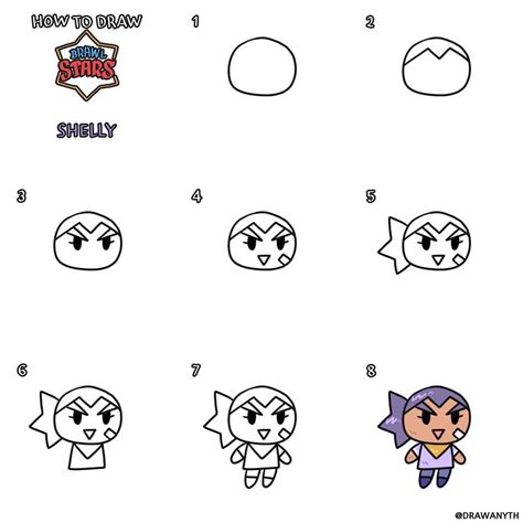 How To Draw Shelly Rbrawlstars