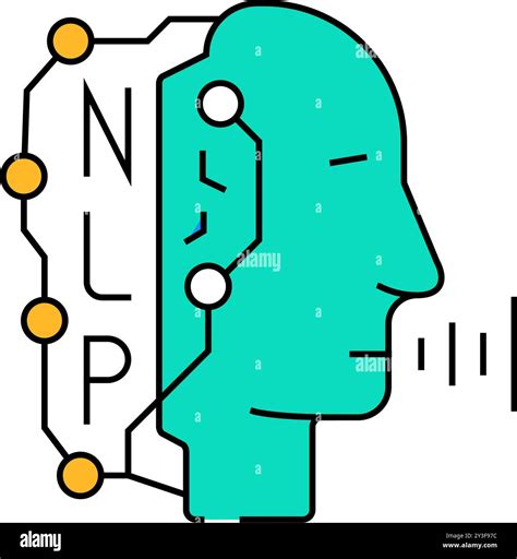 Natural Language Processing Nlp Seo Icon Color Illustration Stock