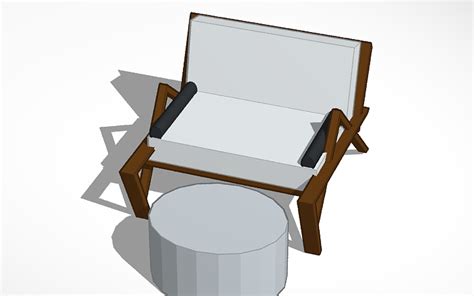 3d Design Carmody Burns Copy Cat Z Chair And Ottoman Tinkercad