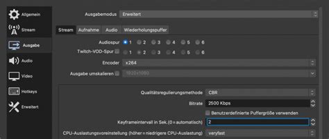 Streaming Guide richtigen Einstellungen für OBS