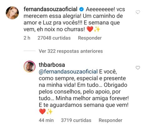 Fernanda Souza Comenta Foto De Thiaguinho E Carol Peixinho Juntos E