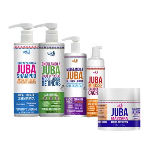 Kit Widi Care Juba Ondulando Geleia Mousse E M Scara Kit De Tratamento Para Cabelos
