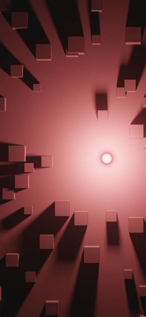 3d Brown Cube Abstract Wallpaper 1125x2436 Resolution