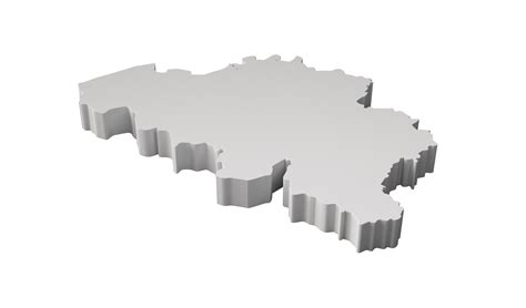 Belgium 3d Map Geography Cartography And Topology 3d Illustration