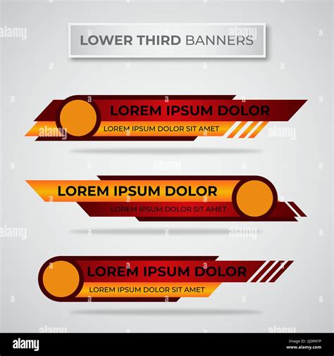 Abstract Modern Geometric Lower Third Banner Template Design Stock