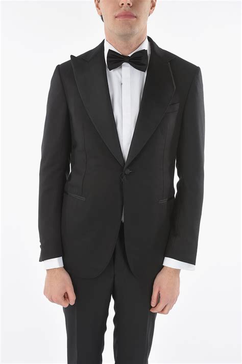 Corneliani Lined Suit With 1 Front Button And Peak Lapel Men Glamood