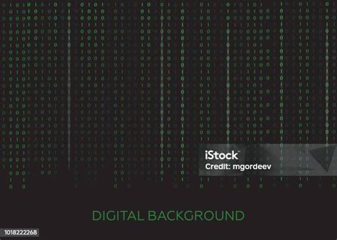 Fond Noir Et Blanc De Code Binaire Contenant Des Chiffres Sur Lécran Vecteur De Code Des Données