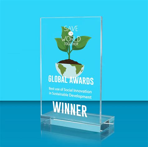 Achievement Glass Award Colour Printing Afg024clr Impact Trophies