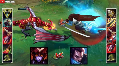 SHYVANA Vs YASUO FULL BUILD FIGHTS Shyvana Montages YouTube